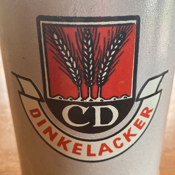 Dinkelacker | Dining | Vintage Dinkelacker Ale Liter Logo Graytan Crock ...
